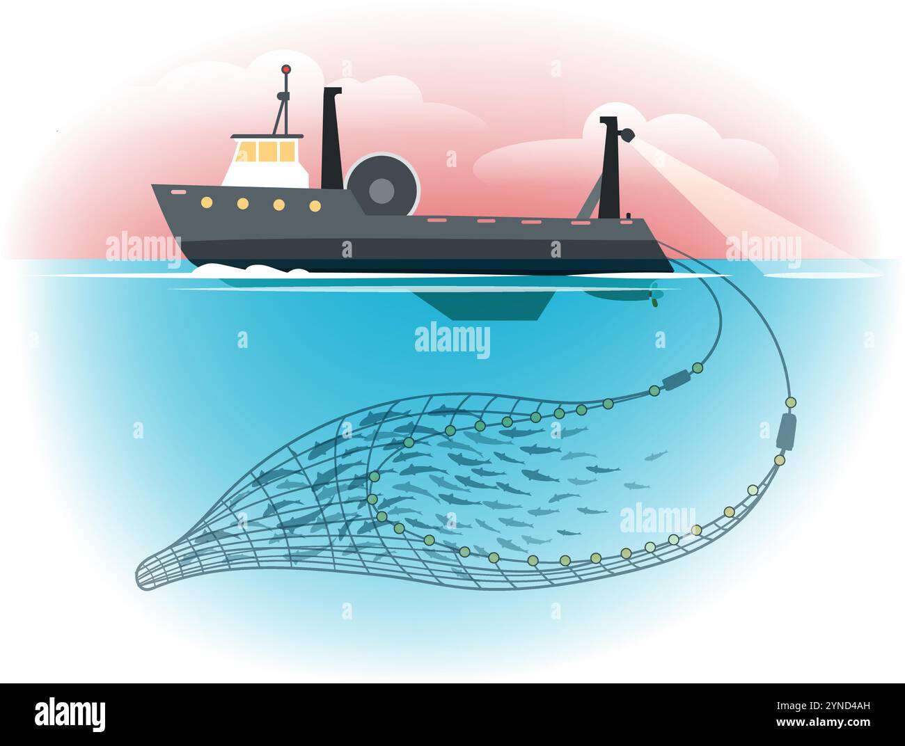 Industrial fishing ocean Cut Out Stock Images & Pictures - Alamy