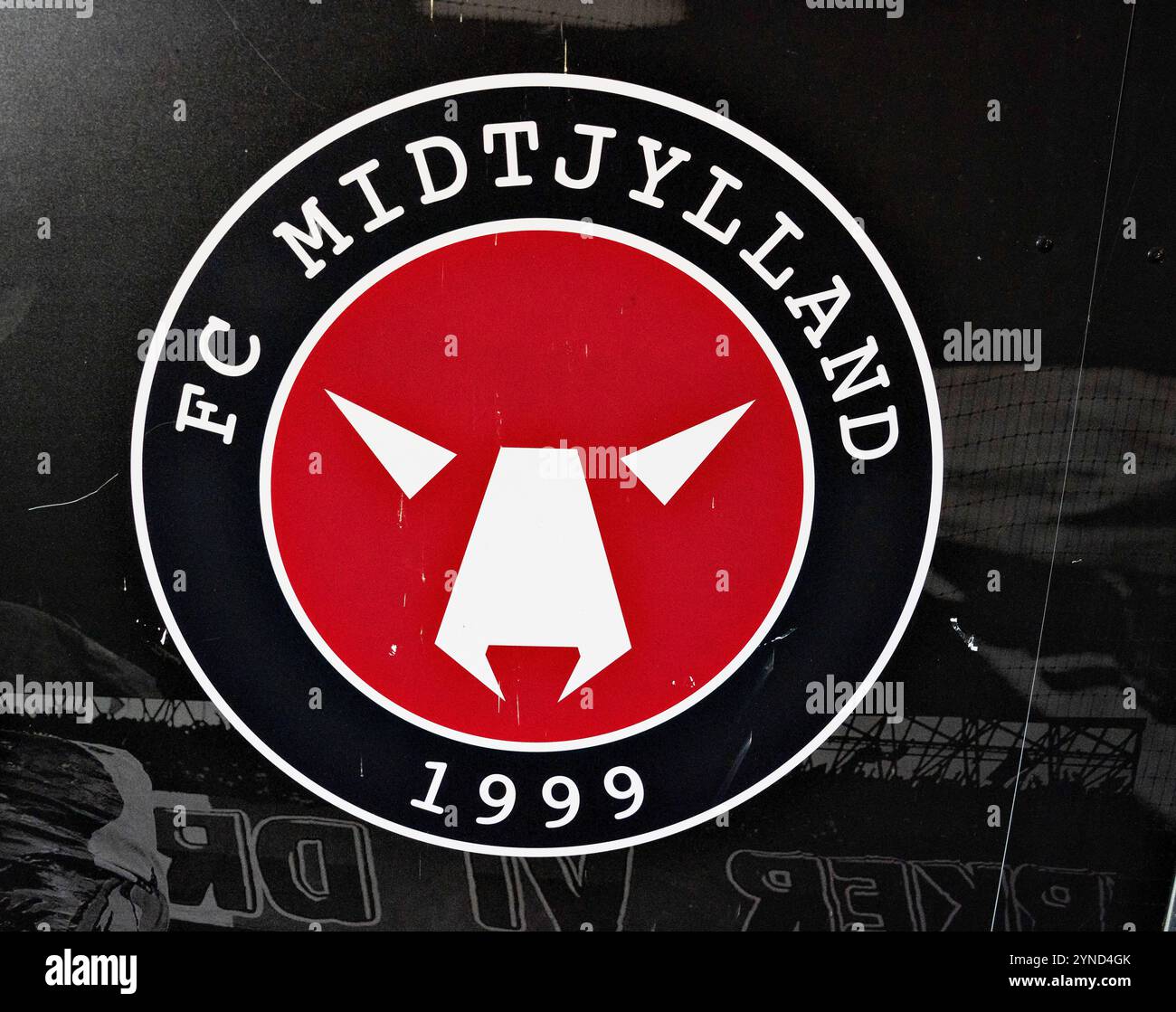 FCM logo at the player entrance at MCH Arena, home ground for FCM, the ...