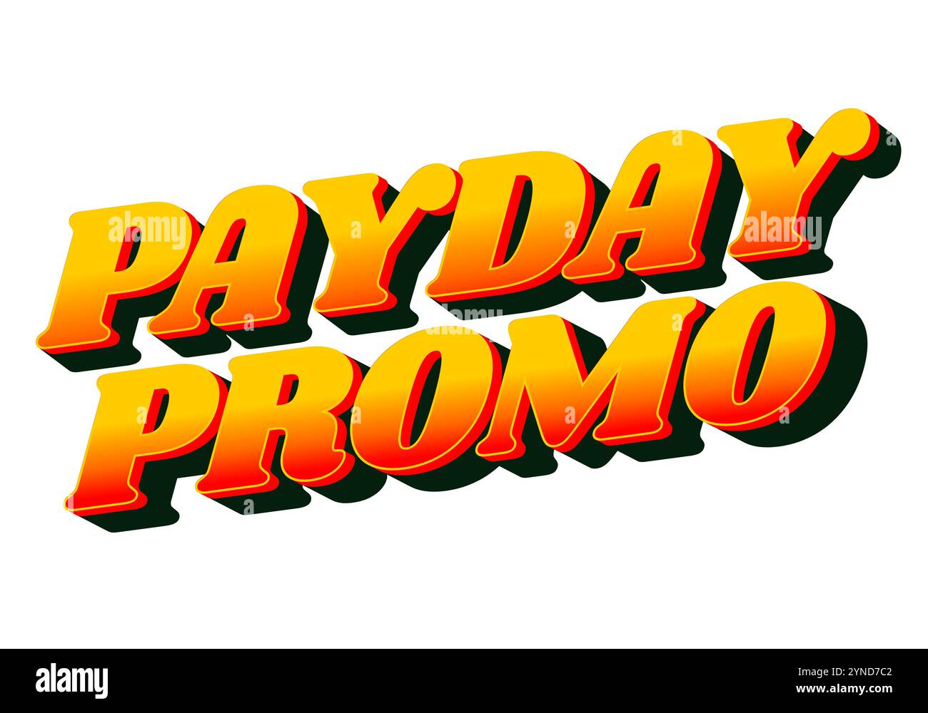 Promo day, text effect design in 3 dimensions style with modern colors ...