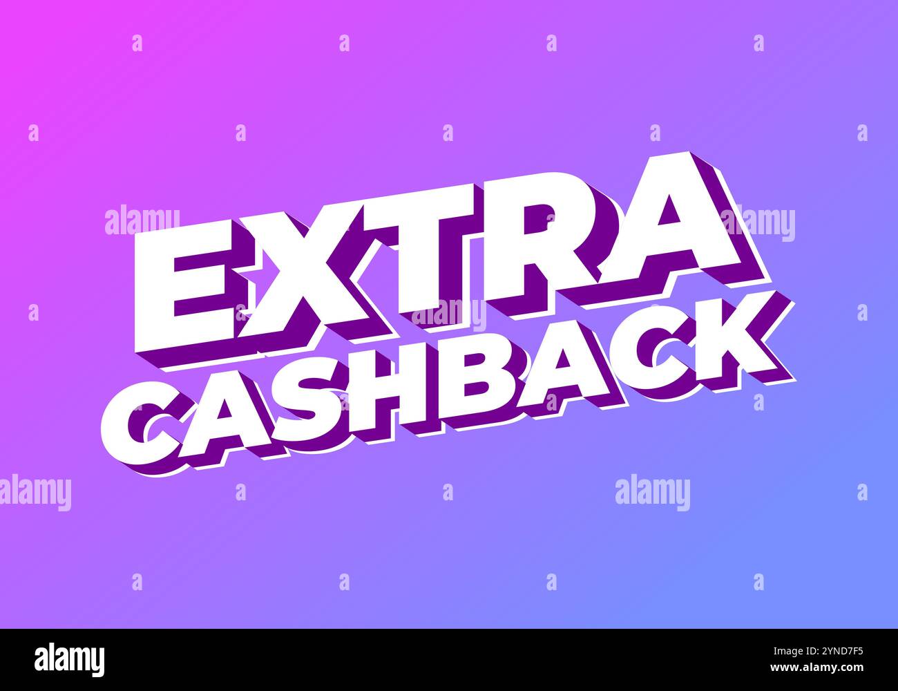 Extra cash back. text effect design with extra bold font for social ...