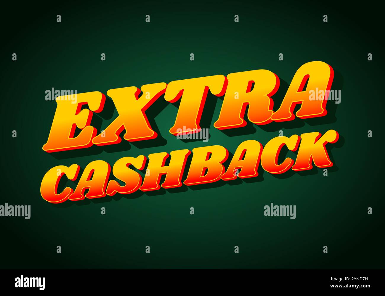 Extra cash back. text effect design with extra bold font for social ...