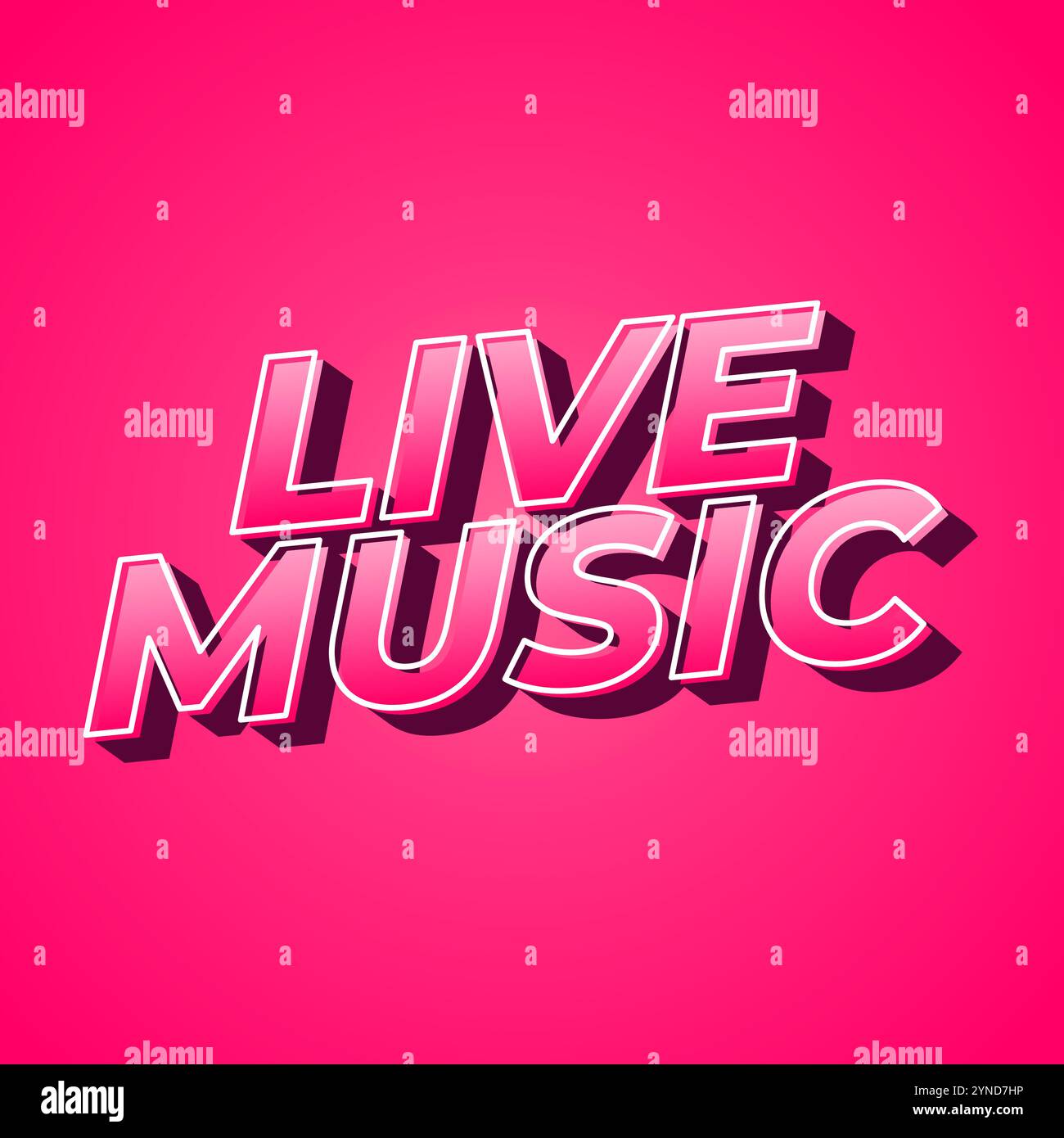 Live music. Text effect design in 3D style for social media marketing ...