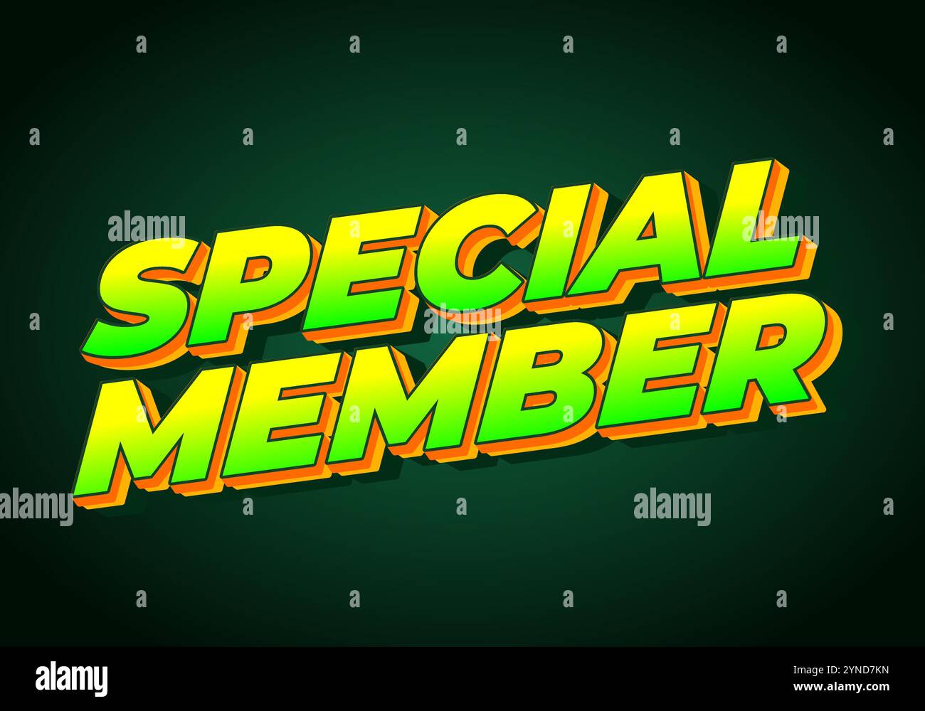 Special member. Text effect design in modern colors with 3D effect look ...