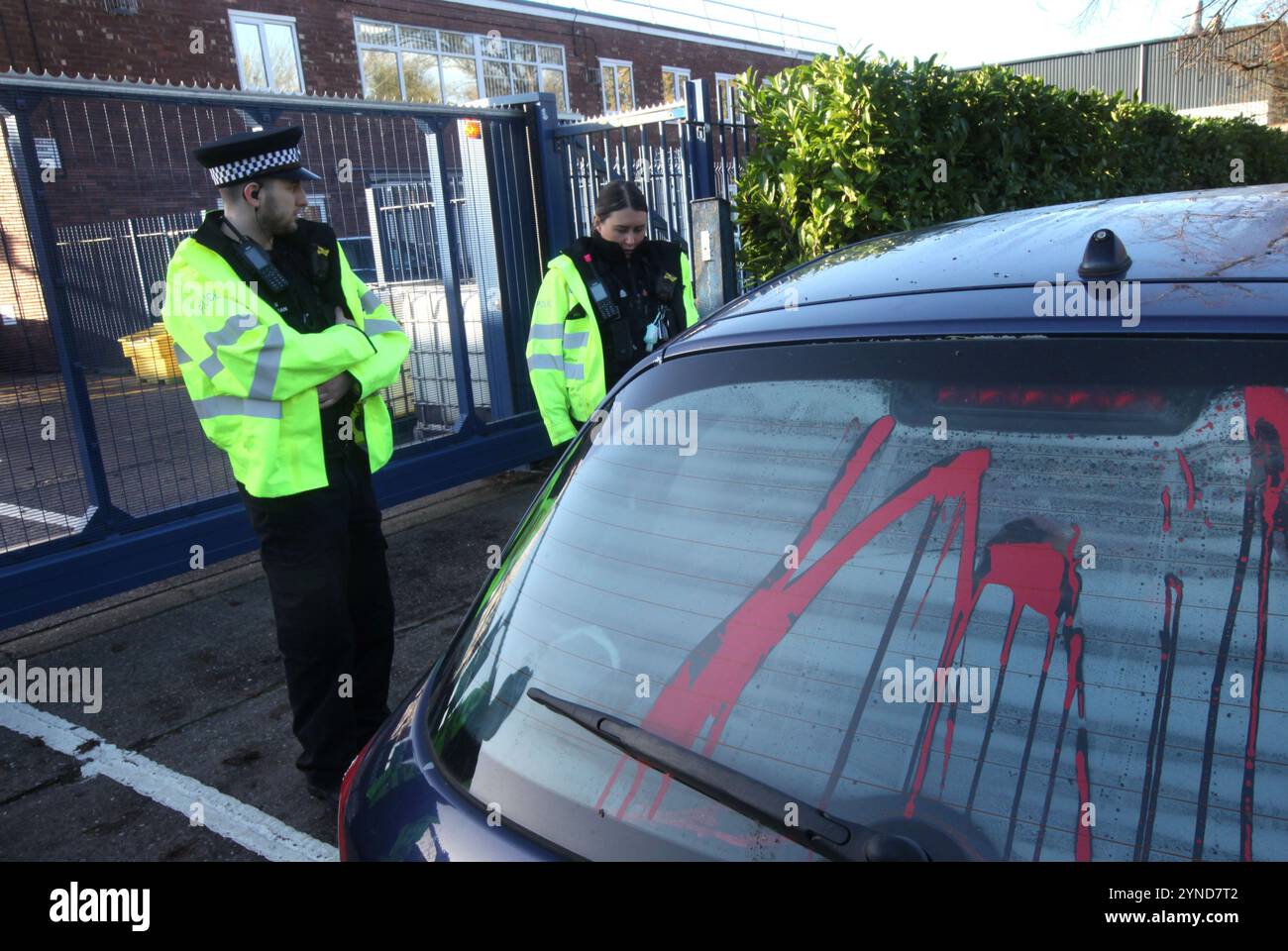 Police military officers block hi-res stock photography and images - Alamy