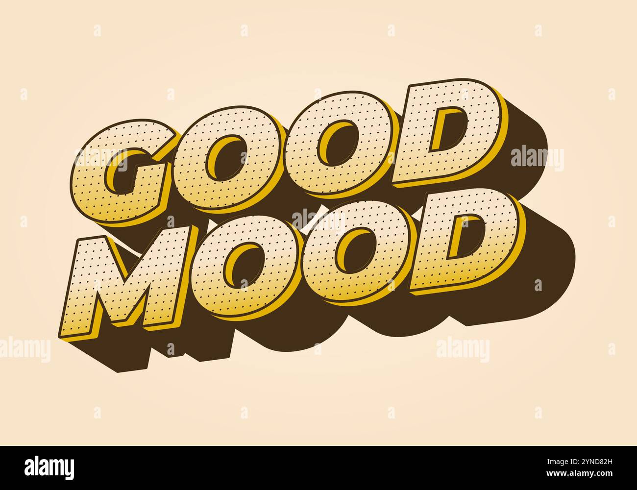 Good mood. Text effect design in eye catching colors with 3D look Stock ...