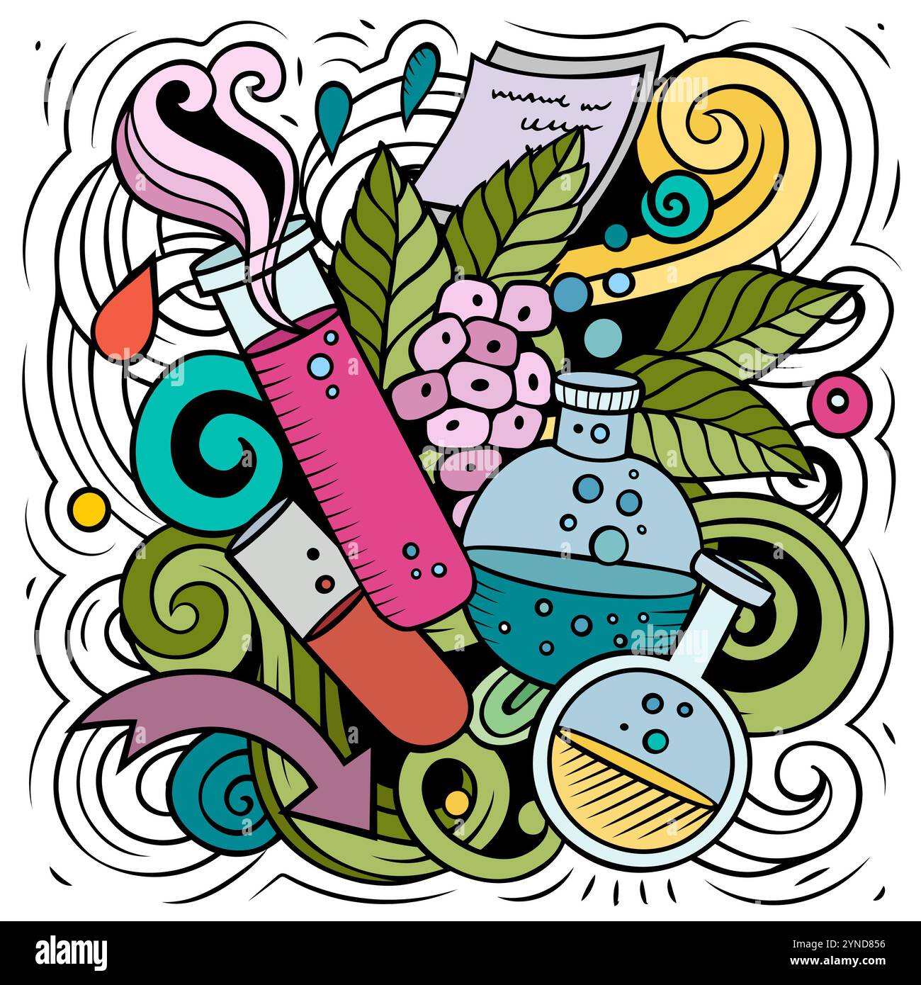 Colorful biological composition Stock Vector Images - Alamy