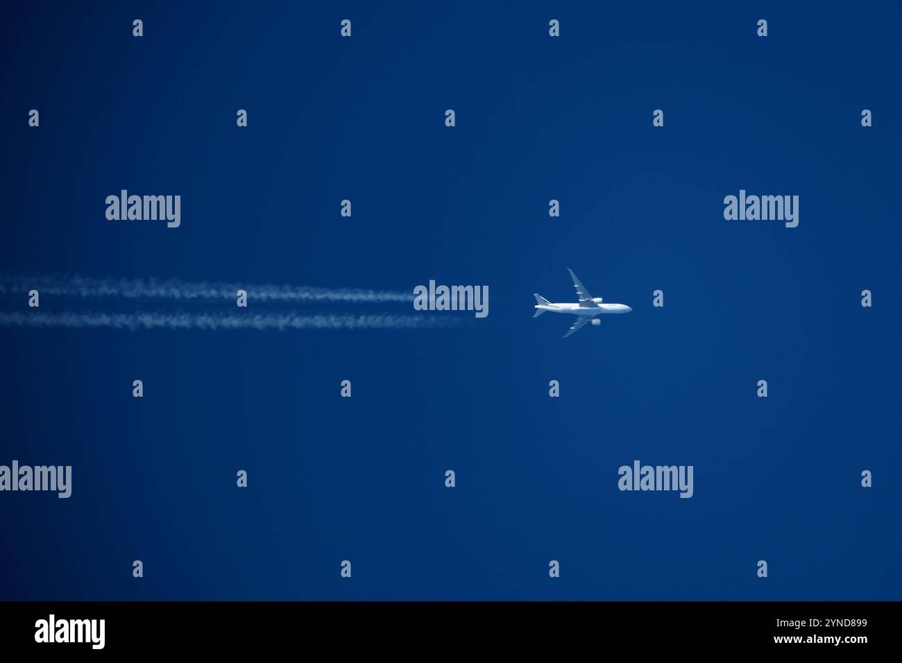 Cargo Airliner. Cargo plane in flight. Cargo aircraft flying against ...