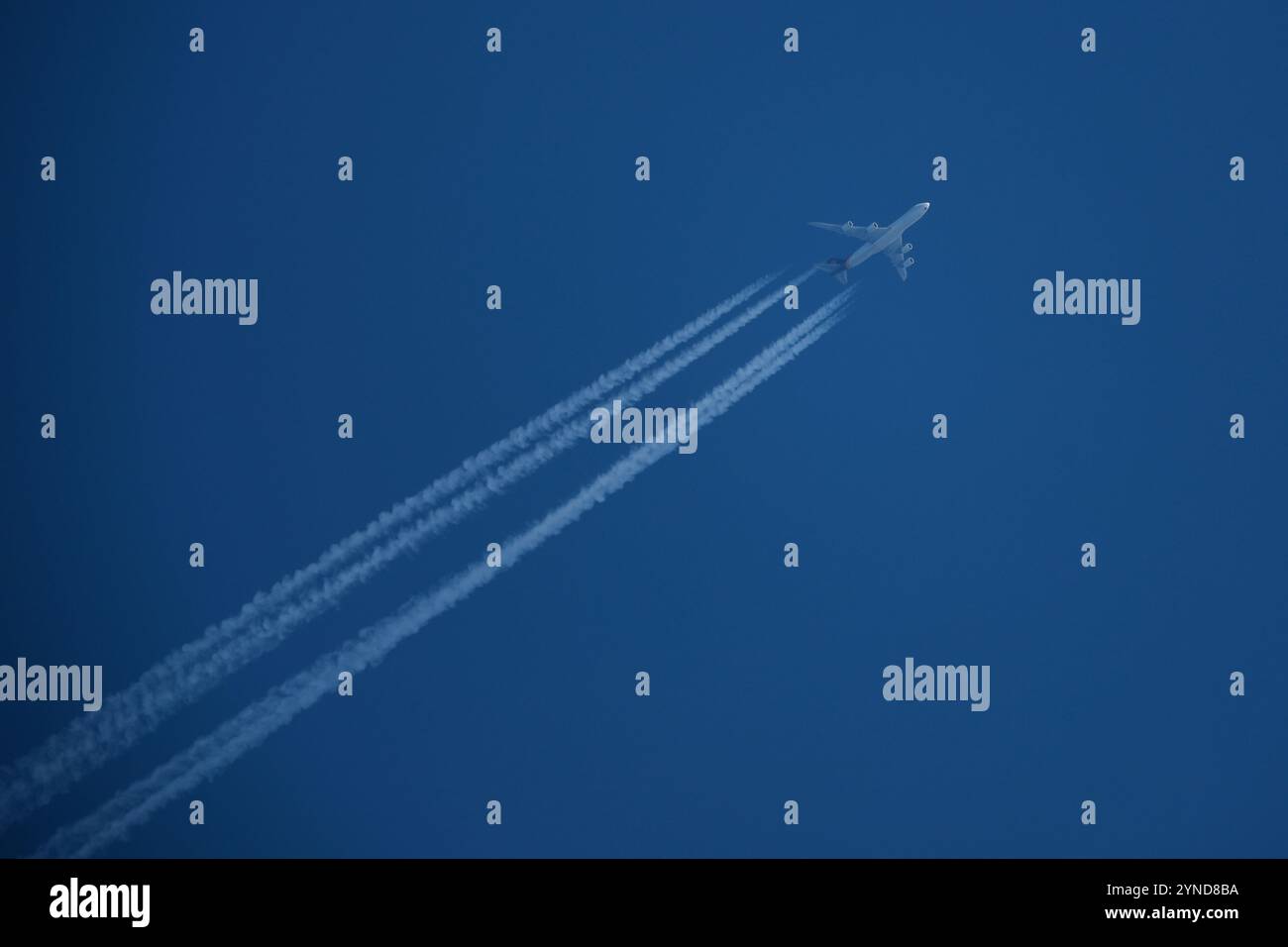 Cargo Airliner. Cargo plane in flight. Cargo aircraft flying against ...