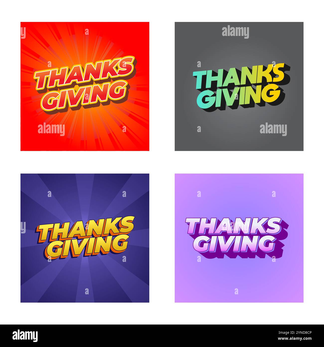 Thanksgiving text effect design for social media ads Stock Vector Image ...