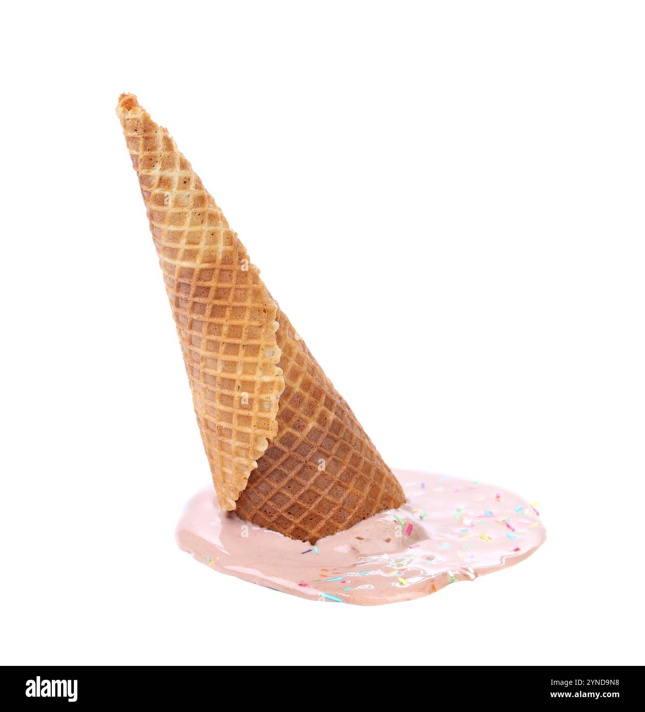 Ice cream cone isolated fallen Cut Out Stock Images & Pictures - Alamy