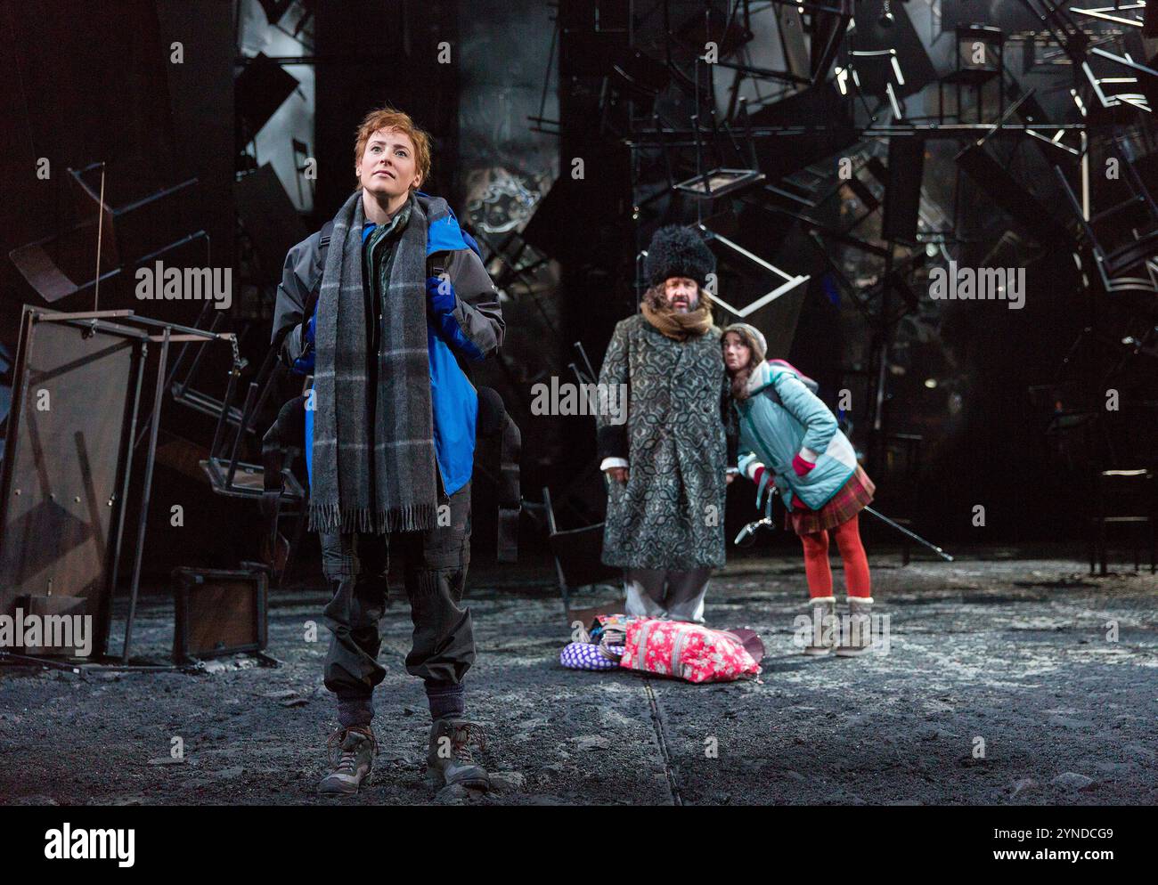 l-r: Rosalie Craig (Rosalind), Mark Benton (Touchstone), Patsy Ferran ...