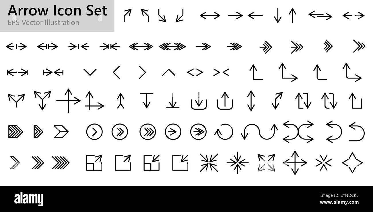 Big icon set with arrows vector illustration design Stock Vector Image ...