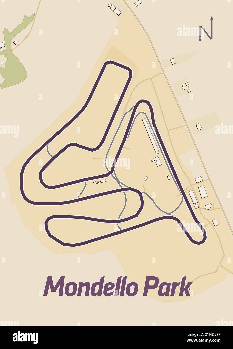 The image depicts a detailed map of Mondello Park, a motor racing ... The image depicts a detailed map of Mondello Park, a motor racing ...