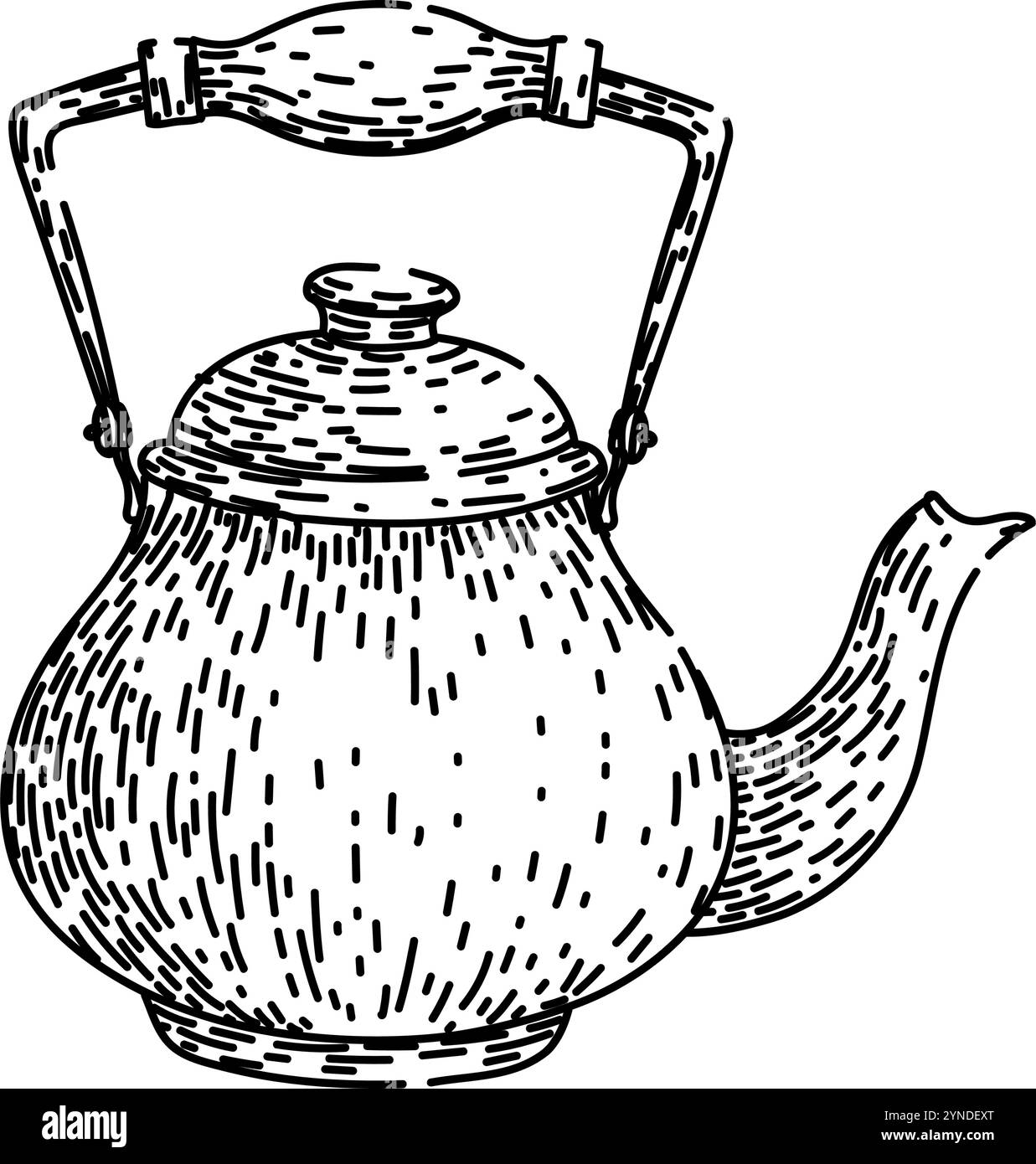 collectible teapot sketch hand drawn vector Stock Vector Image & Art ...