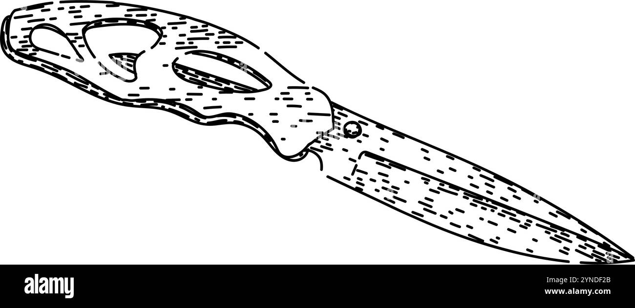 multi pocket knife sketch hand drawn vector Stock Vector Image & Art ...
