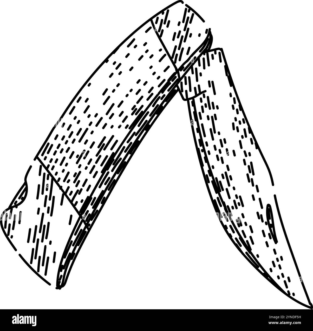 folding pocket knife sketch hand drawn vector Stock Vector Image & Art ...