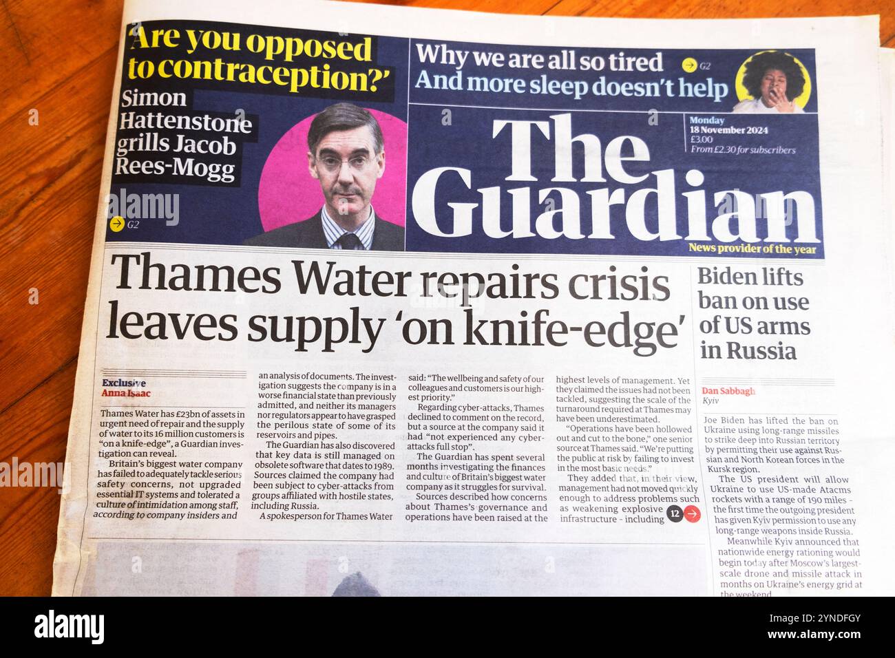 'Thames Water repairs crisis leaves supply 'on knife-edge' British ...