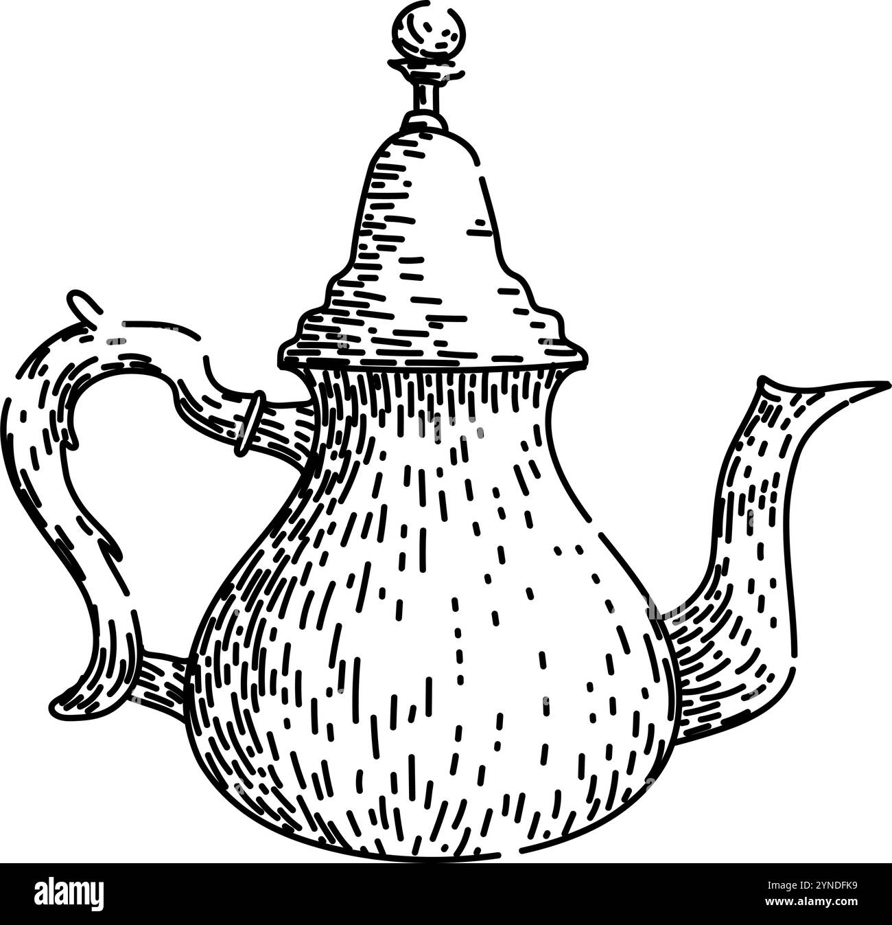Tall Teapot Outline