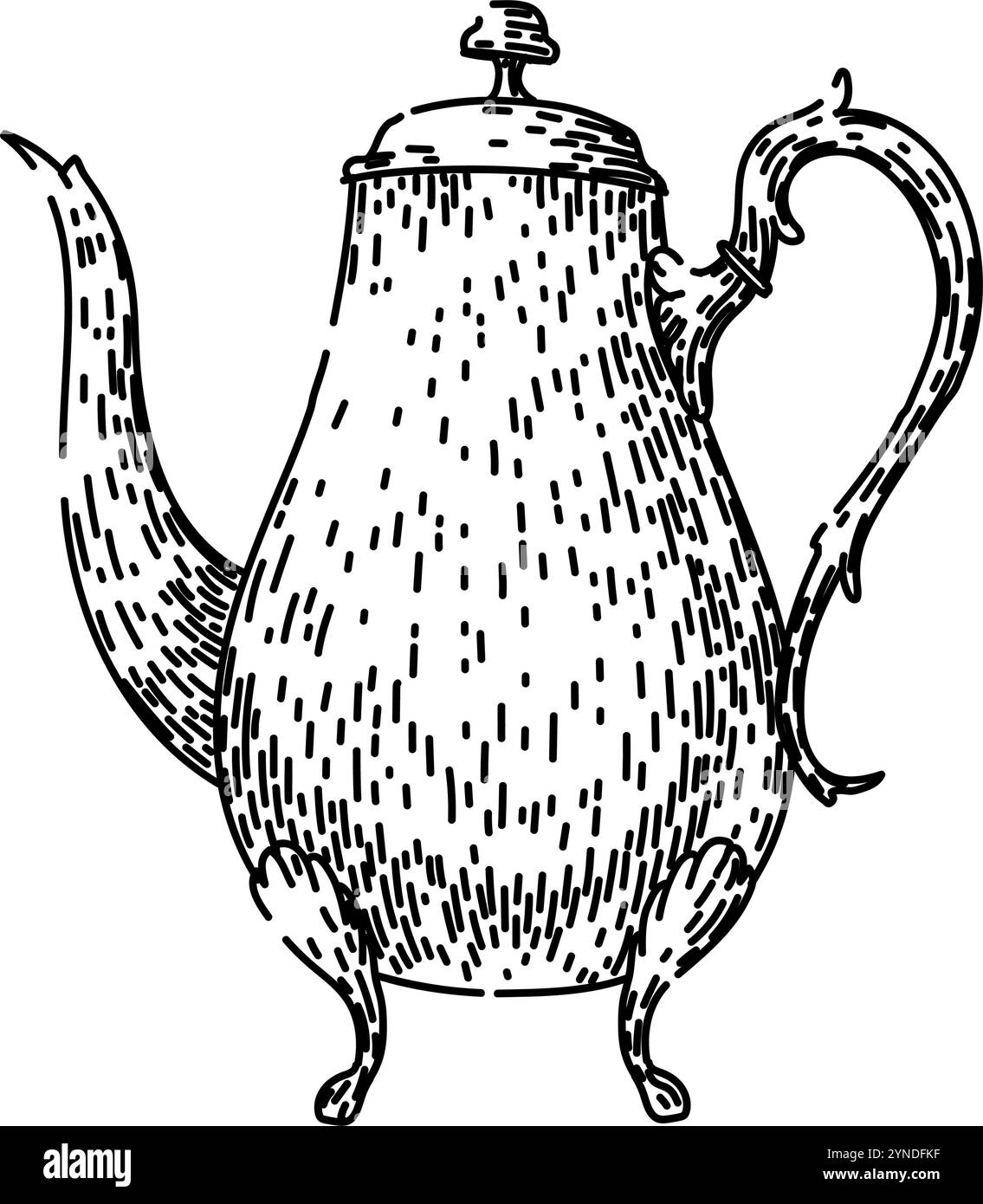 Handcrafted teapot Stock Vector Images - Alamy