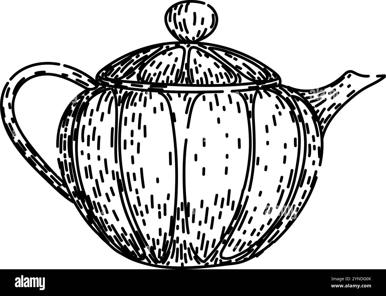 porcelain teapot sketch hand drawn vector Stock Vector Image & Art - Alamy