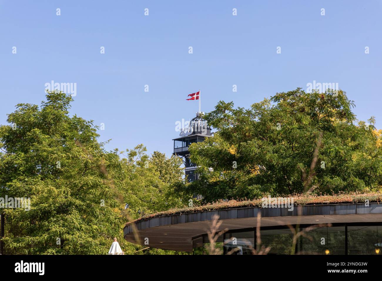 Copenhagen zoo with the Danish flag - Copenhagen, Denmark. High quality ...