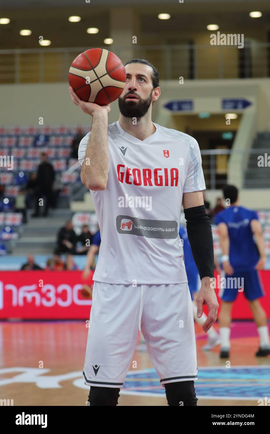 Tornike Shengelia of Georgia warms up before the FIBA EuroBasket 2025 ...