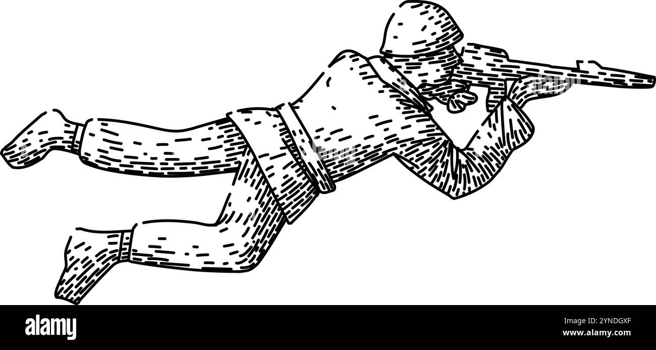 miniature toy soldier sketch hand drawn vector Stock Vector Image & Art ...