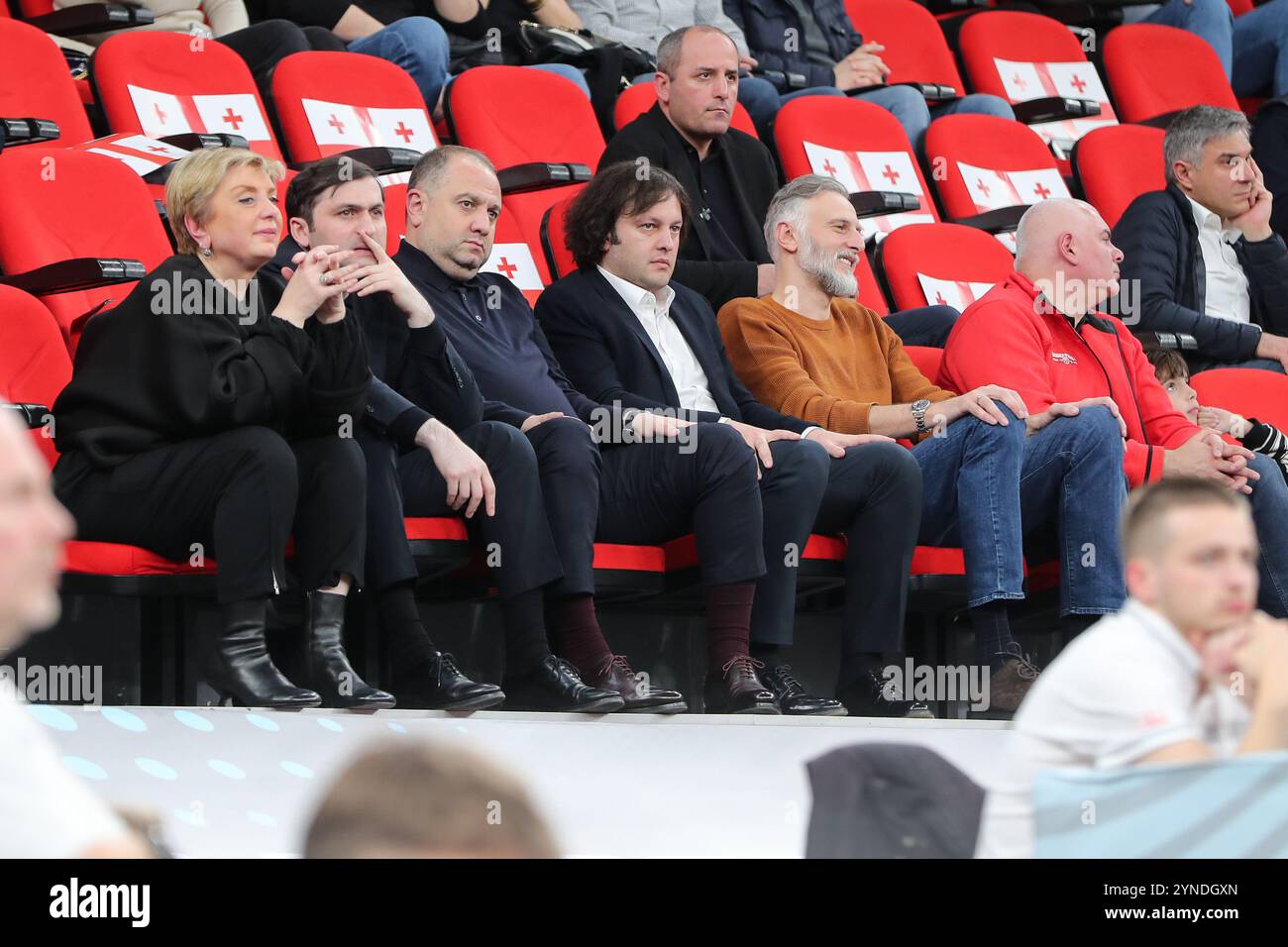 The prime minister of Georgia Irakli Kobakhidze during the FIBA ...