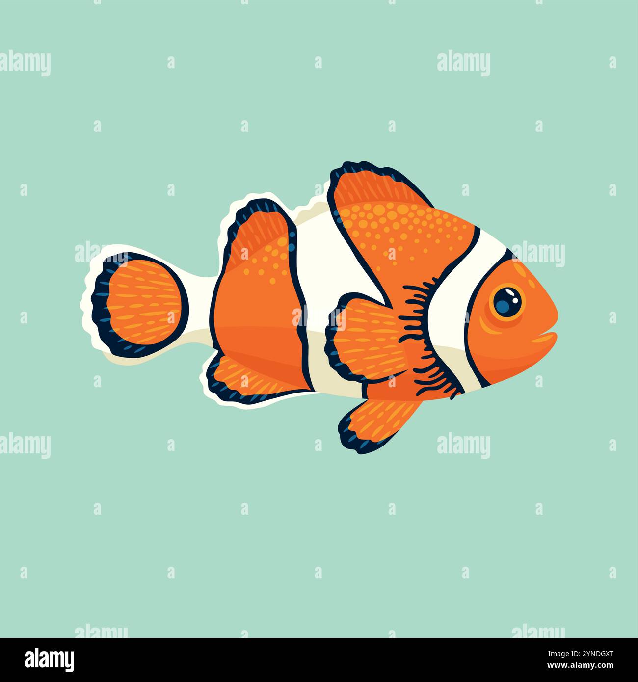 Vector illustration of cartoon clownfish Stock Vector Image & Art - Alamy