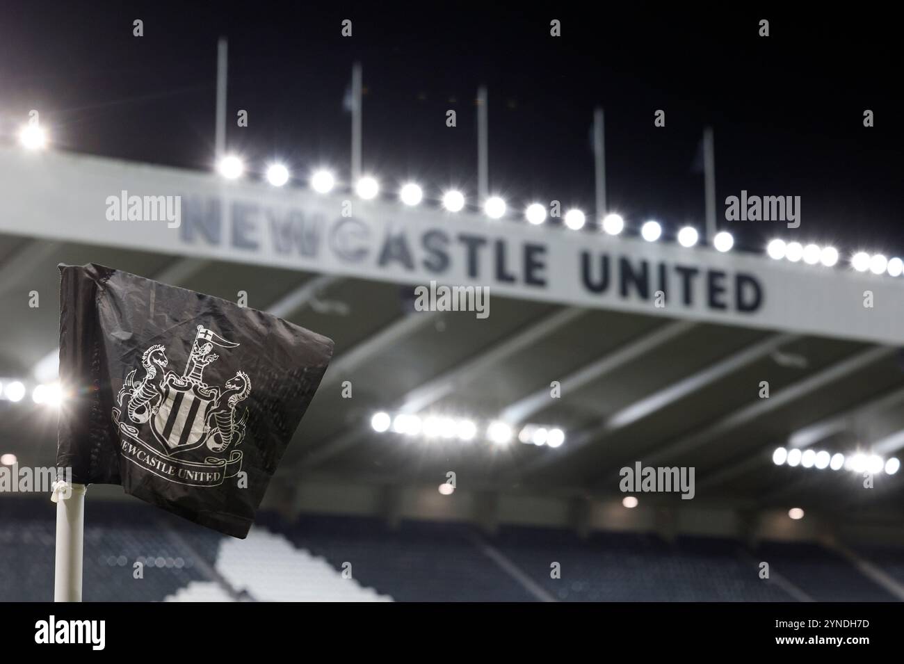 A general view of the corner flag inside St James' Park, Newcastle upon ...
