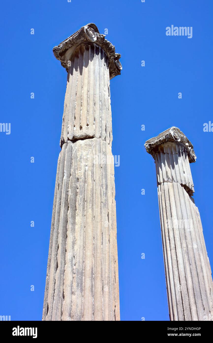 Columns, Asclepion, Pergamon, Pergamum, İzmir Province, Turkey, UNESCO ...