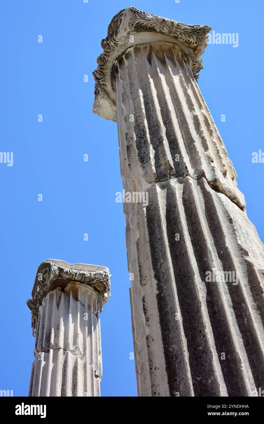 Columns, Asclepion, Pergamon, Pergamum, İzmir Province, Turkey, UNESCO ...