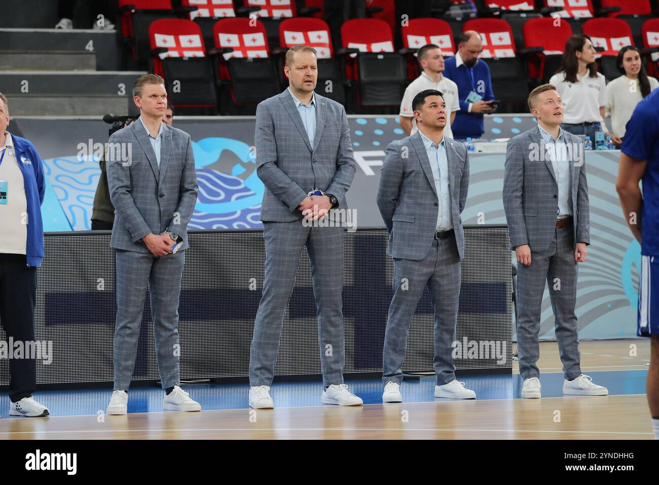 The coaches of Finland Lassi Tuovi, Ari Daniel Jansson, Hanno Mottola ...