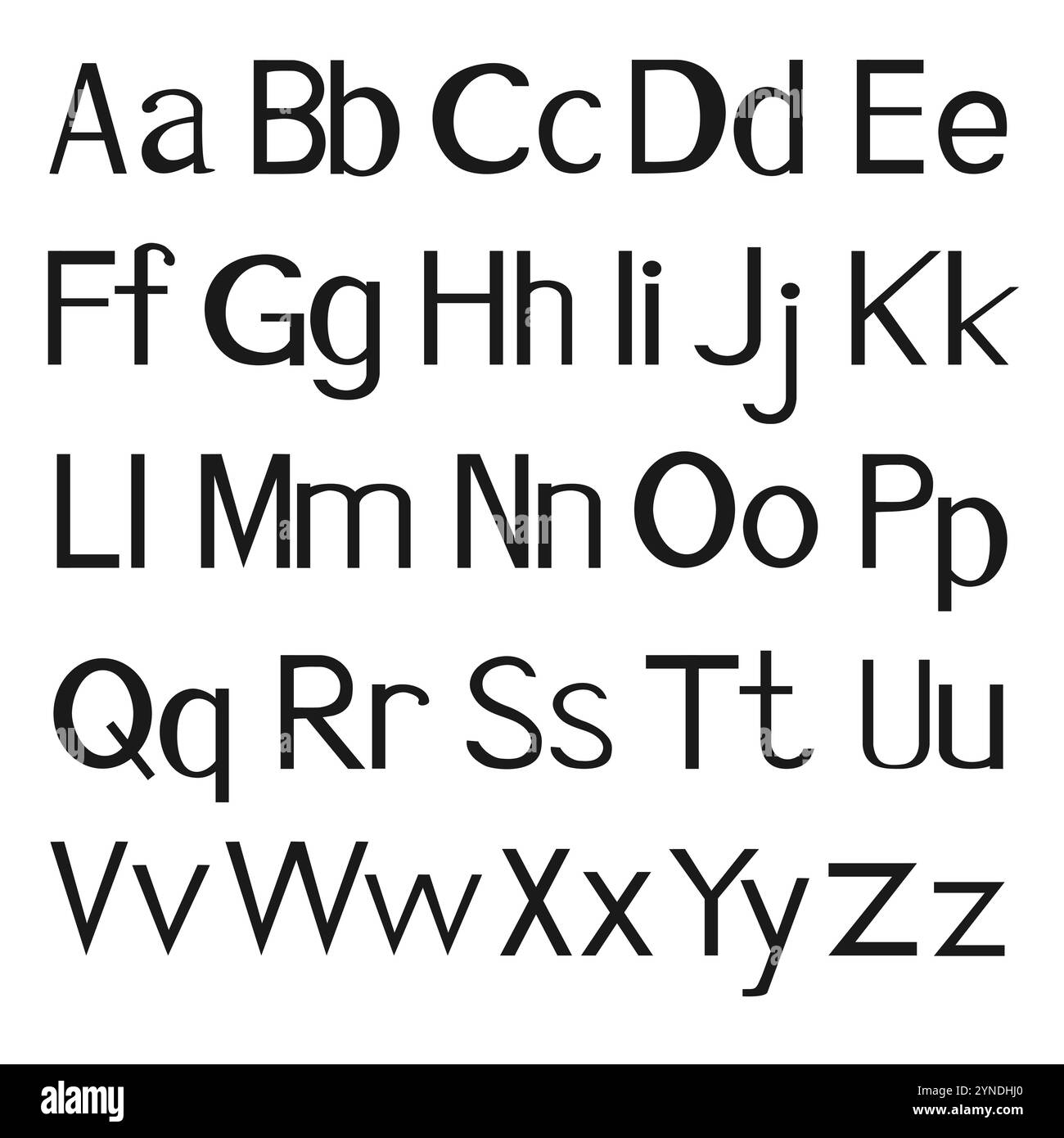 Calligraphy letters printed hi-res stock photography and images - Alamy