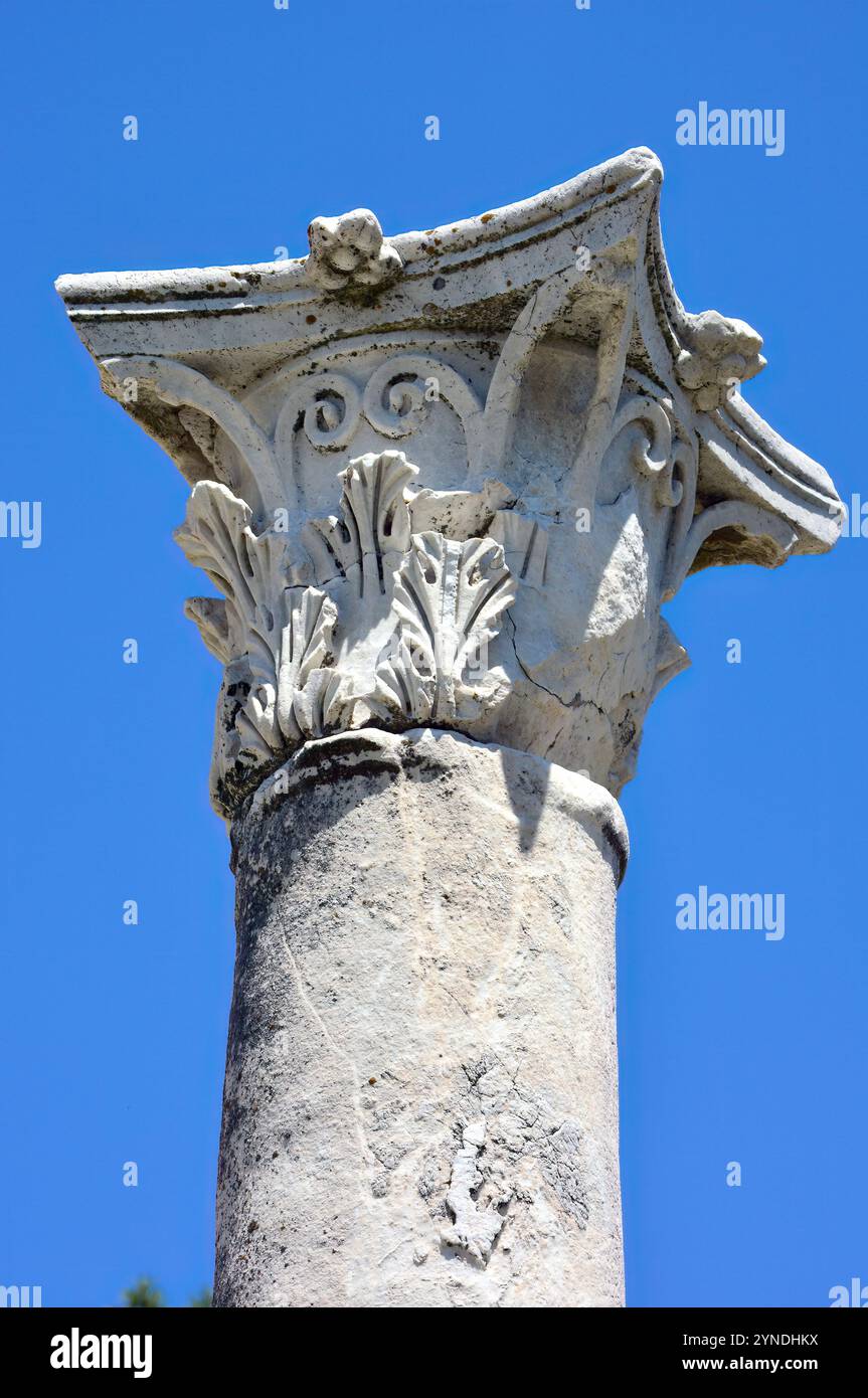 Column, Asclepion, Pergamon, Pergamum, İzmir Province, Turkey, UNESCO ...