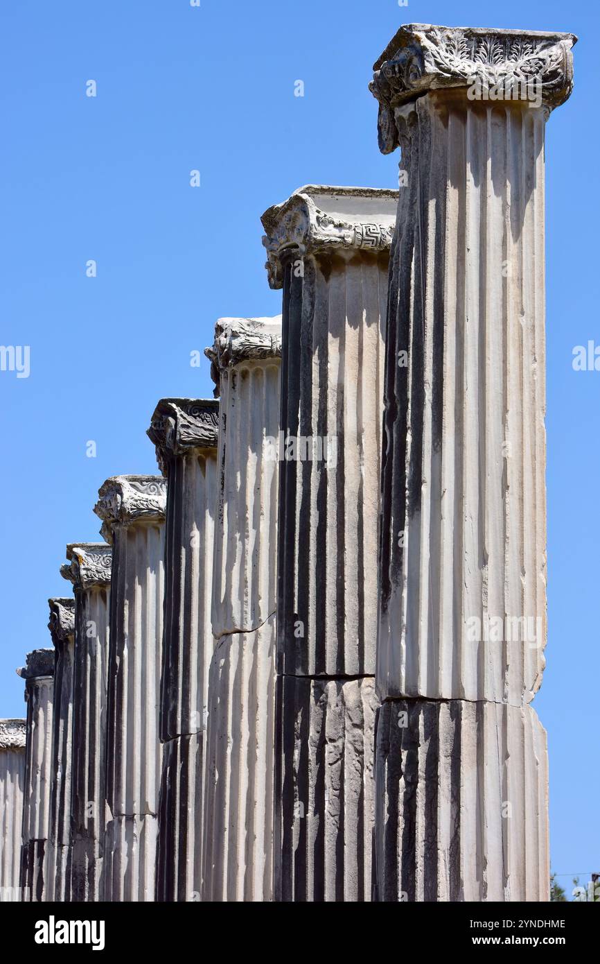 Columns, Asclepion, Pergamon, Pergamum, İzmir Province, Turkey, UNESCO ...