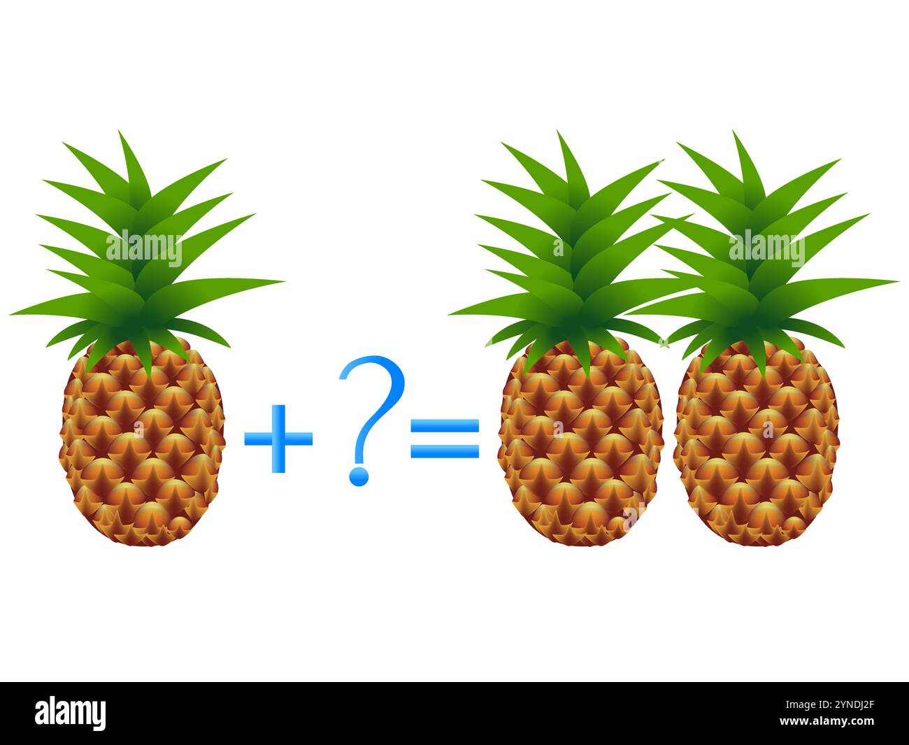 Educational game for children, illustration of mathematical addition ...