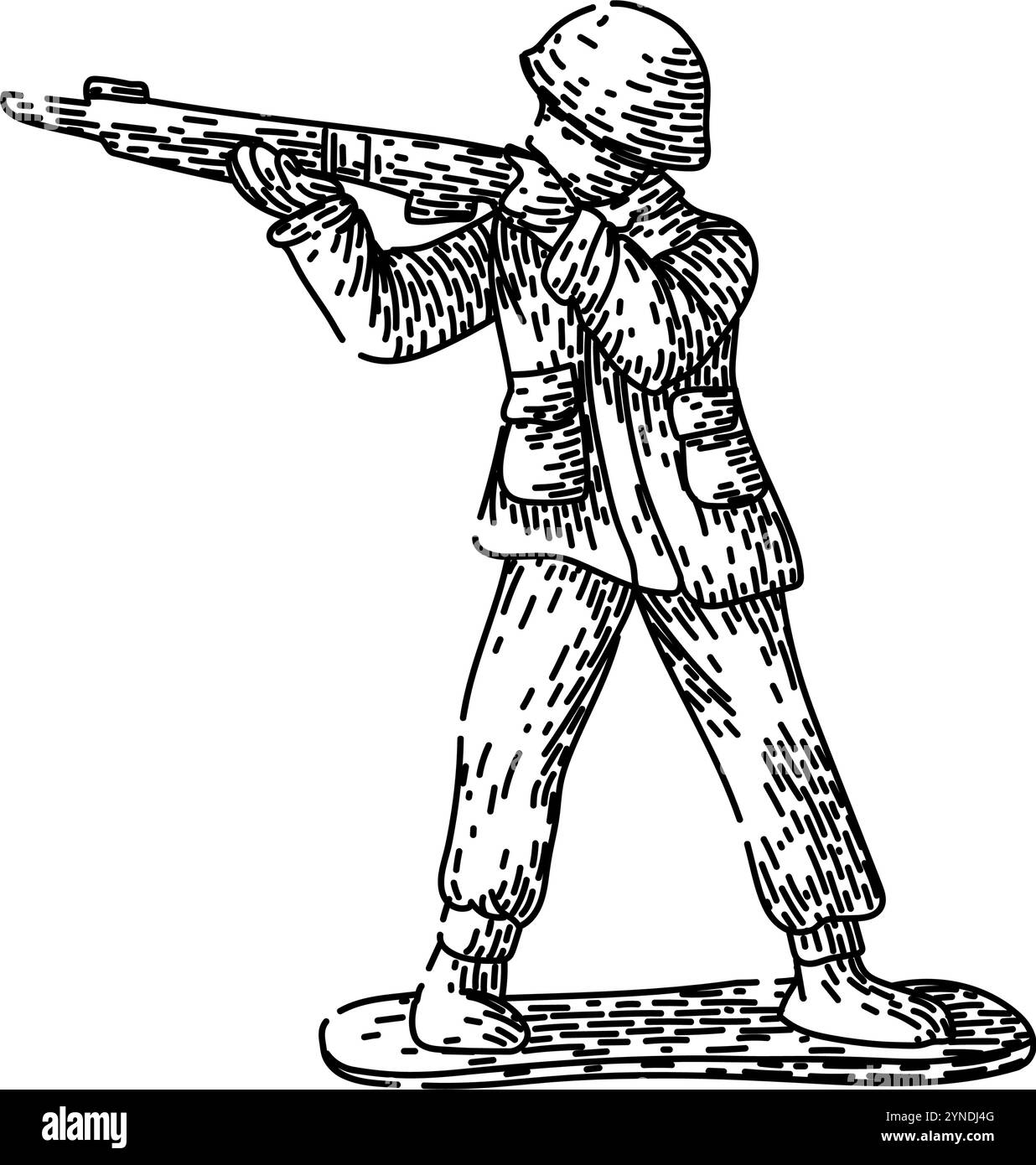lead toy soldier sketch hand drawn vector Stock Vector Image & Art - Alamy