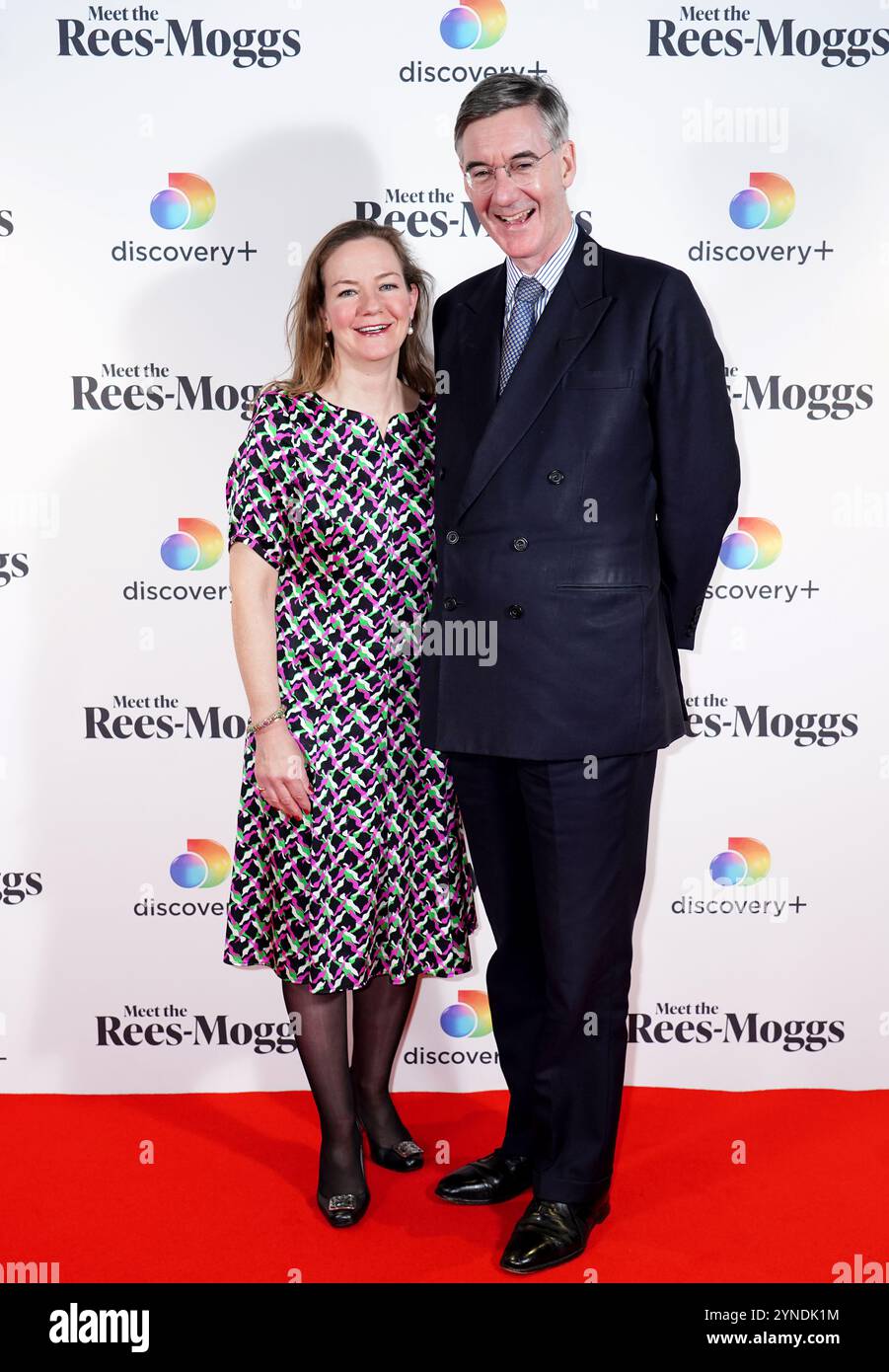 Helena Rees-Mogg (left) and Jacob Rees-Mogg arriving for a screening of ...