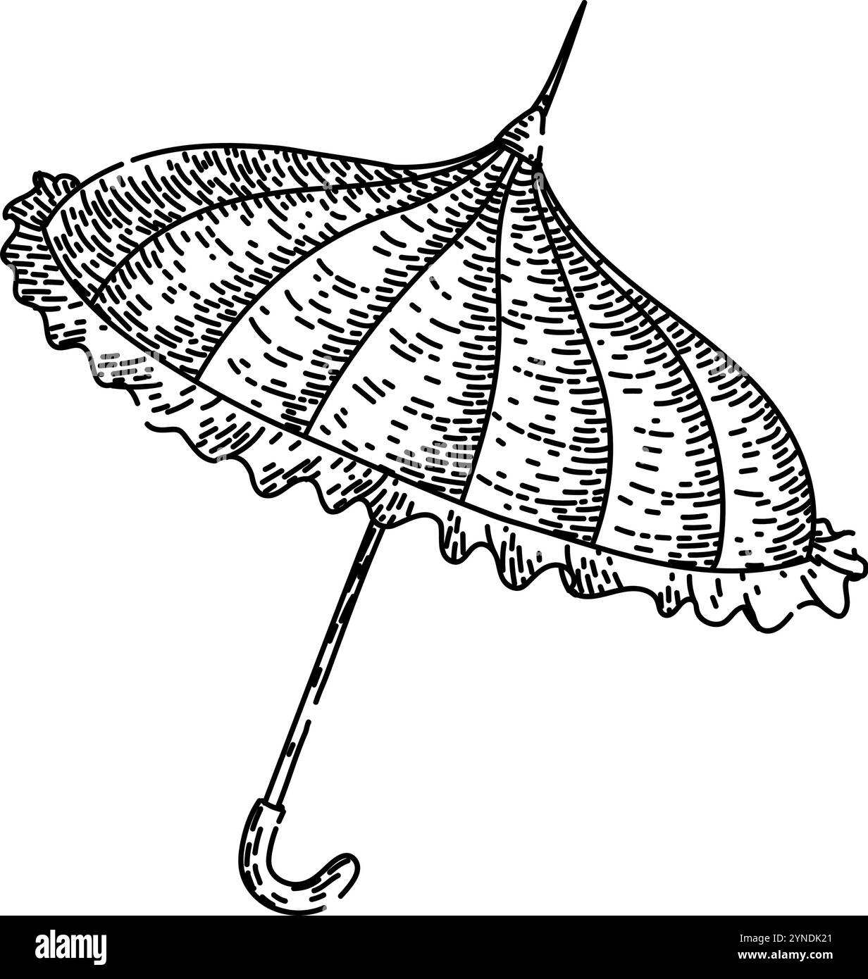 old umbrella sketch hand drawn vector Stock Vector Image & Art - Alamy