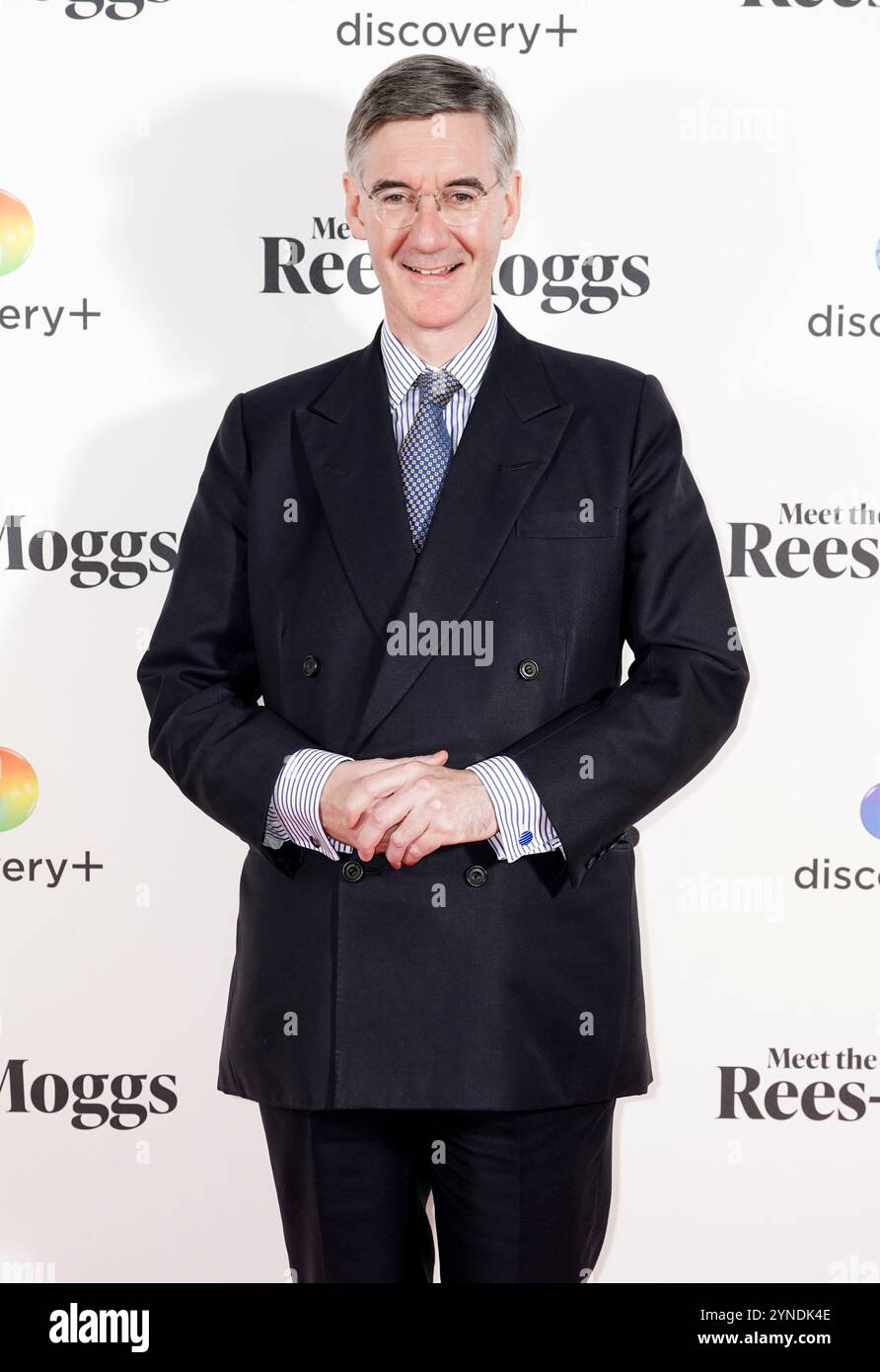 Jacob Rees-Mogg arriving for a screening of new Discovery+ reality ...