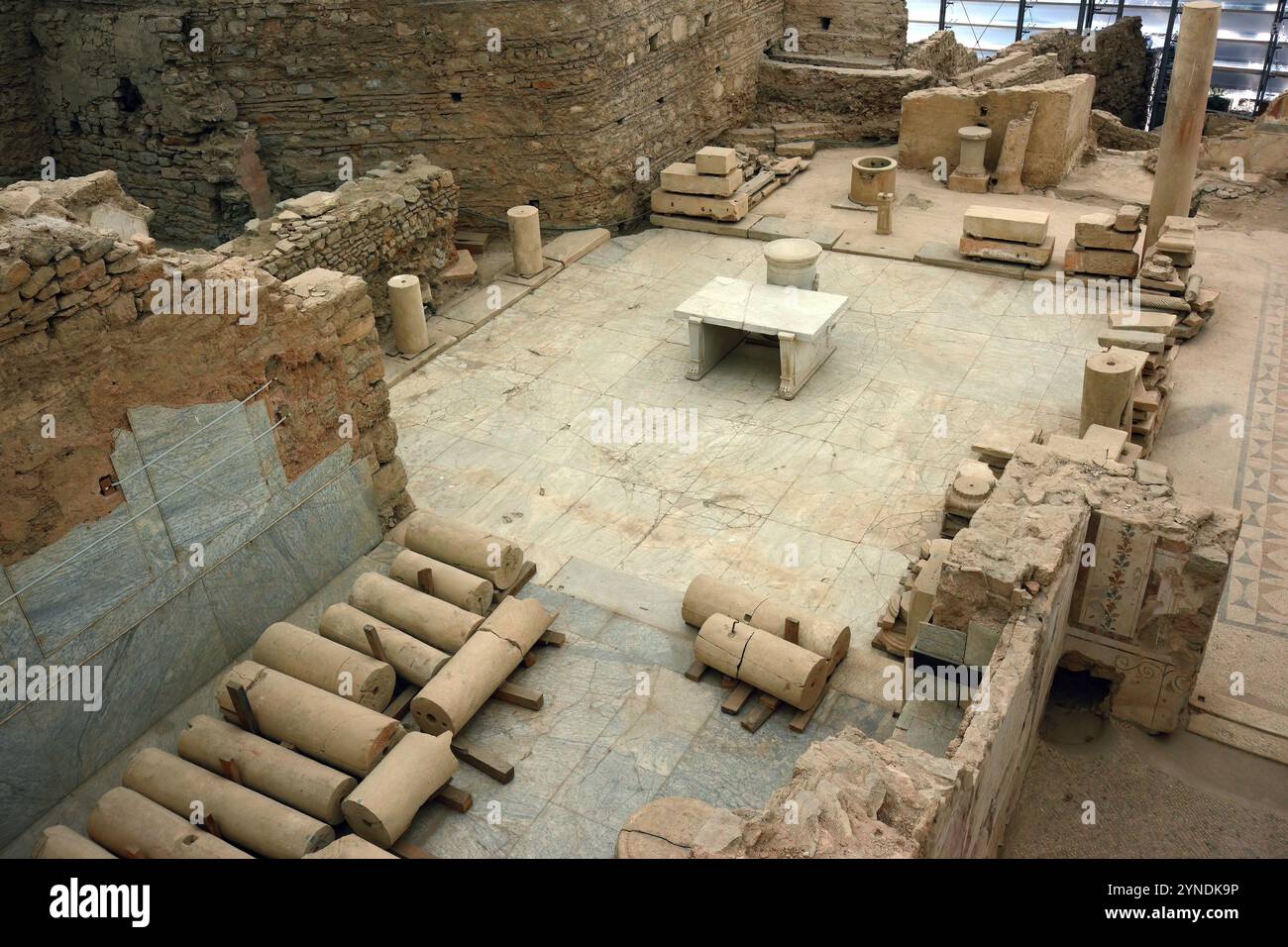 The 'terrace houses' at Ephesus, showing how the wealthy lived during ...