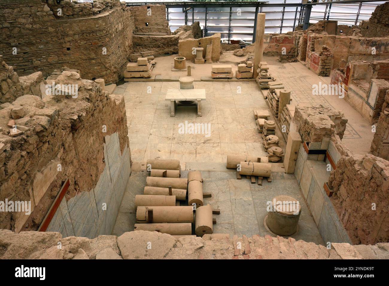 The 'terrace houses' at Ephesus, showing how the wealthy lived during ...