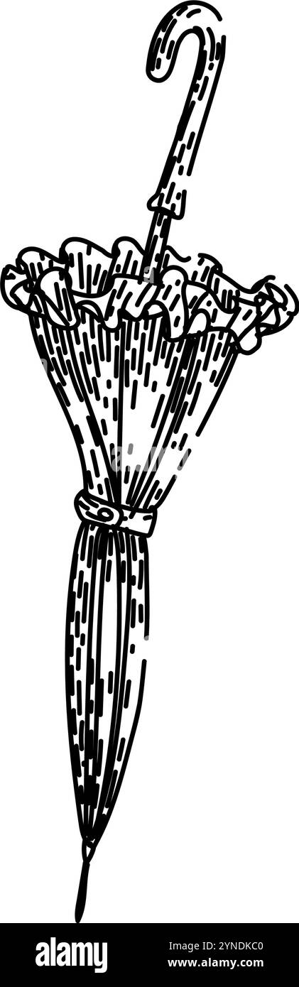 retro umbrella sketch hand drawn vector Stock Vector Image & Art - Alamy