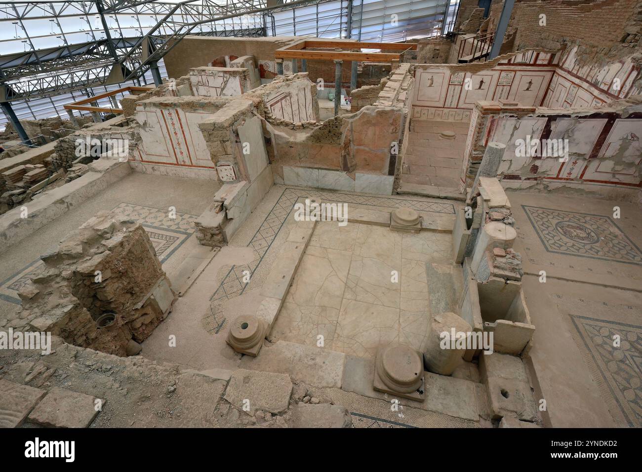 The 'terrace houses' at Ephesus, showing how the wealthy lived during ...