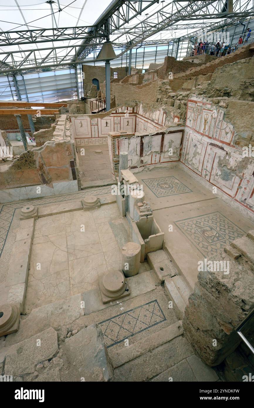 The 'terrace houses' at Ephesus, showing how the wealthy lived during ...