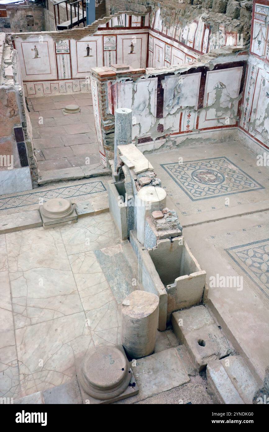 The 'terrace houses' at Ephesus, showing how the wealthy lived during ...