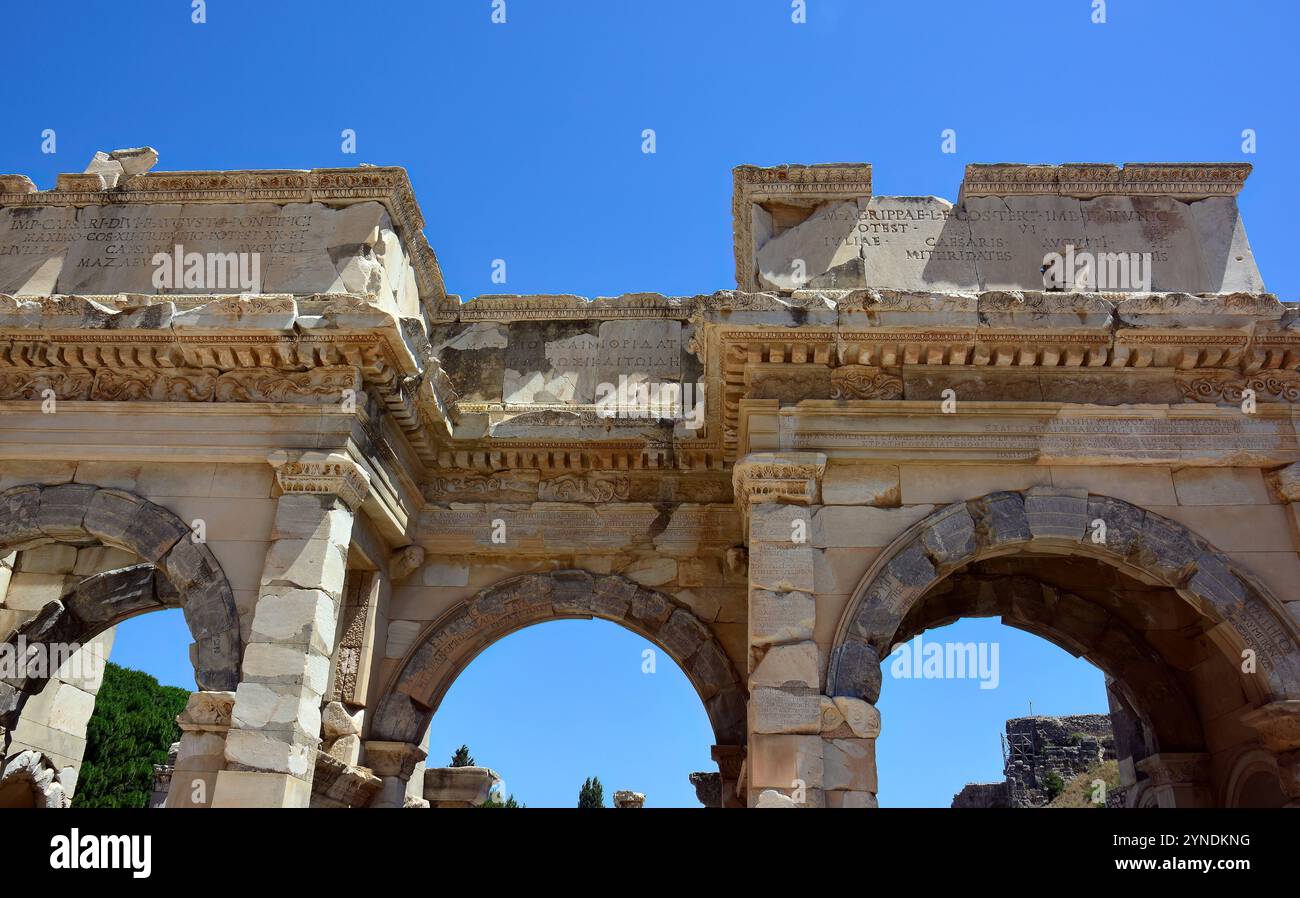 Gate of Augustus, Ephesus ruins, Selçuk, İzmir Province, Turkey, West ...
