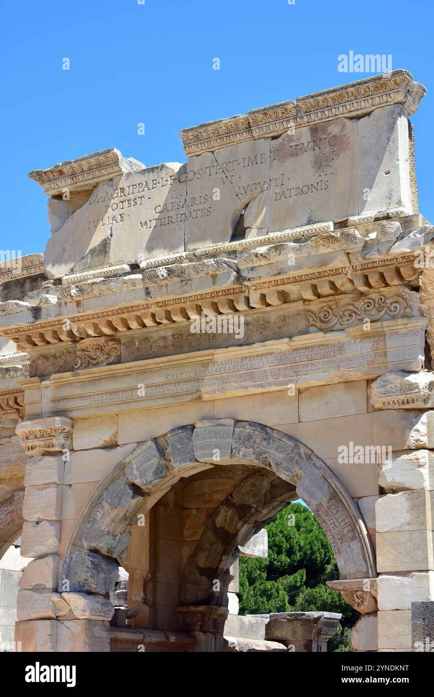 Gate of Augustus, Ephesus ruins, Selçuk, İzmir Province, Turkey, West ...