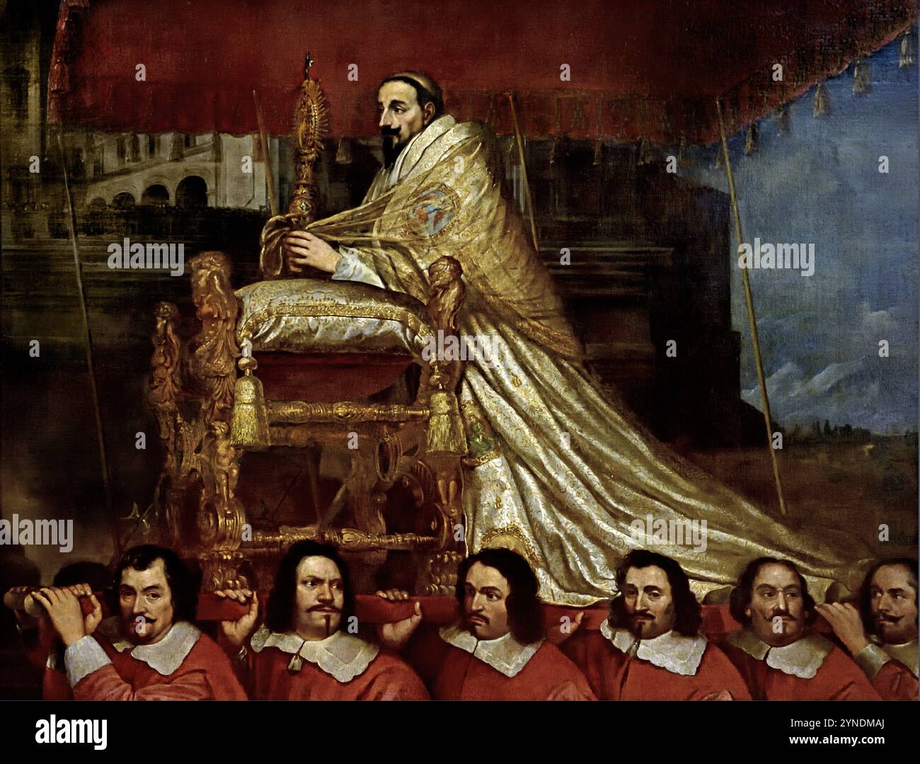 Pope Alexander VII leaves for the Corpus Christi procession 1657 by ...